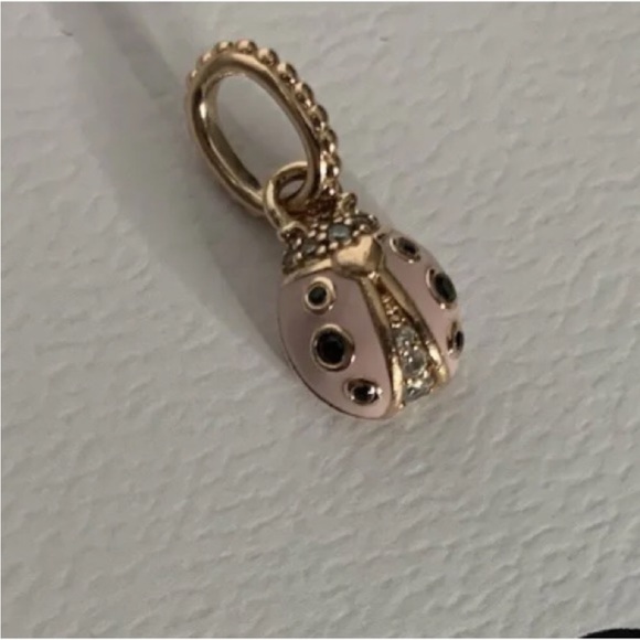 Pandora | Jewelry | Pandora Rose Gold Pink Lady Bird Dangle Pendant ...